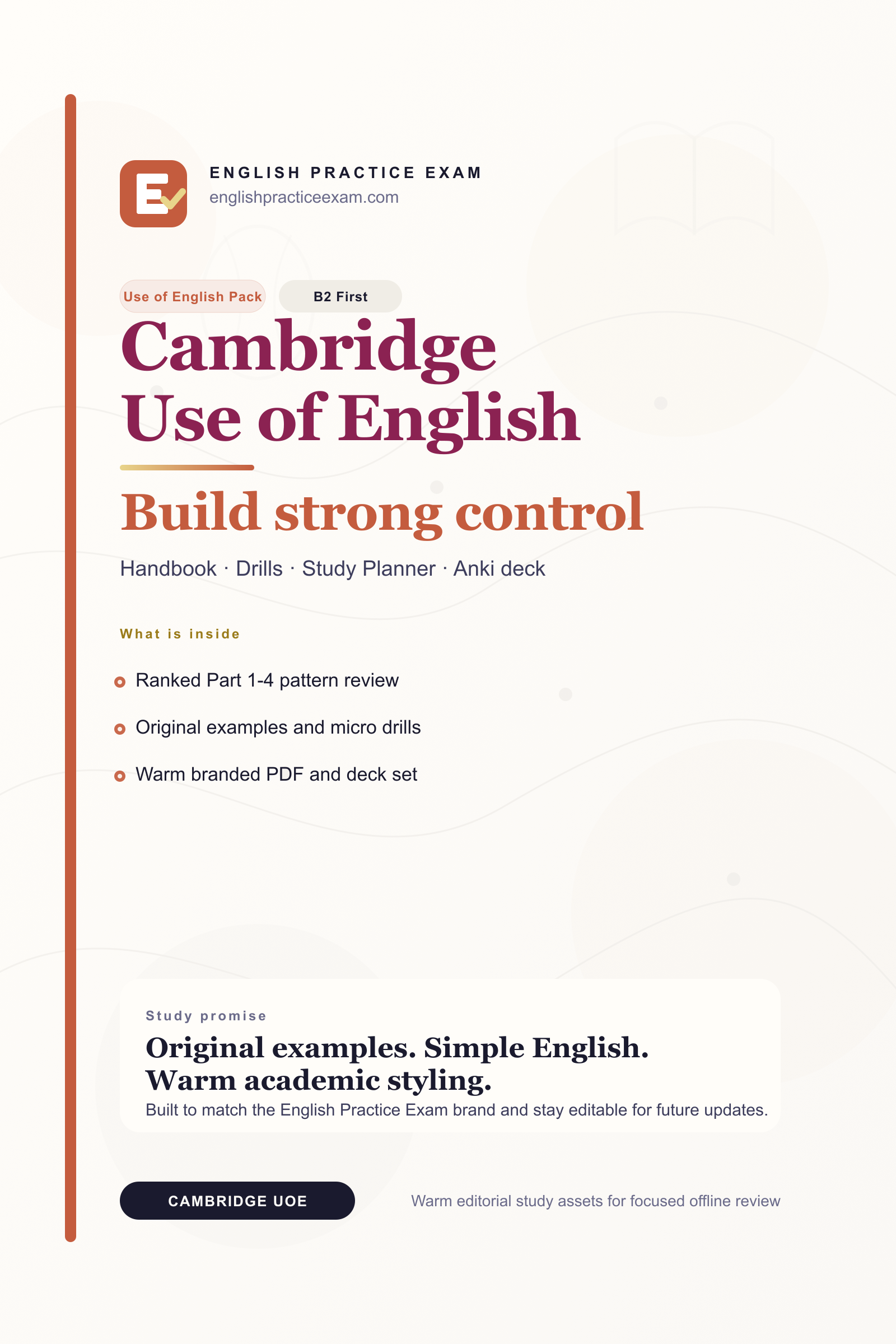 EPE Cambridge Use of English B2 Pack | English Practice Exam