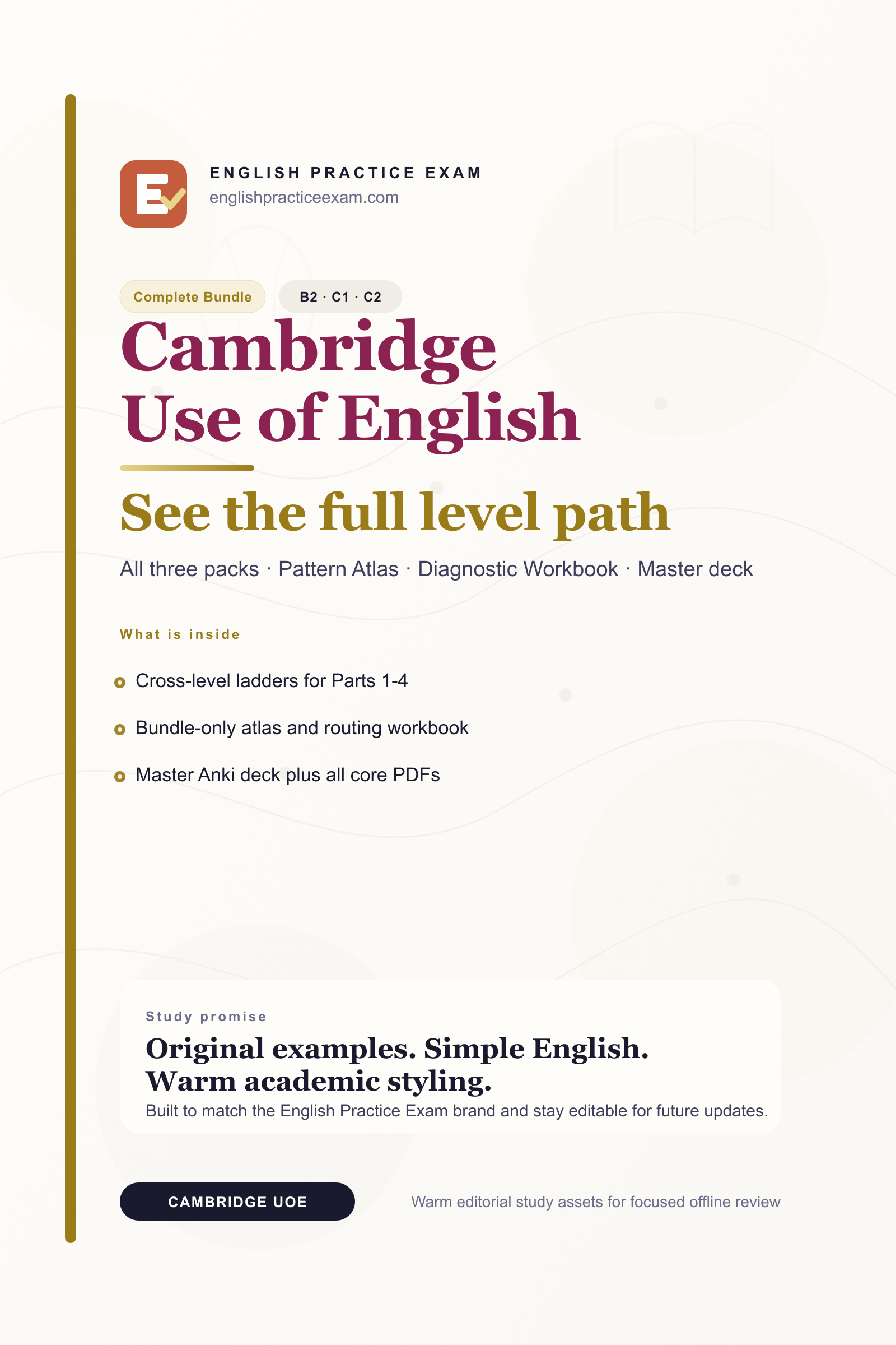 EPE Cambridge Use of English Complete Bundle | English Practice Exam